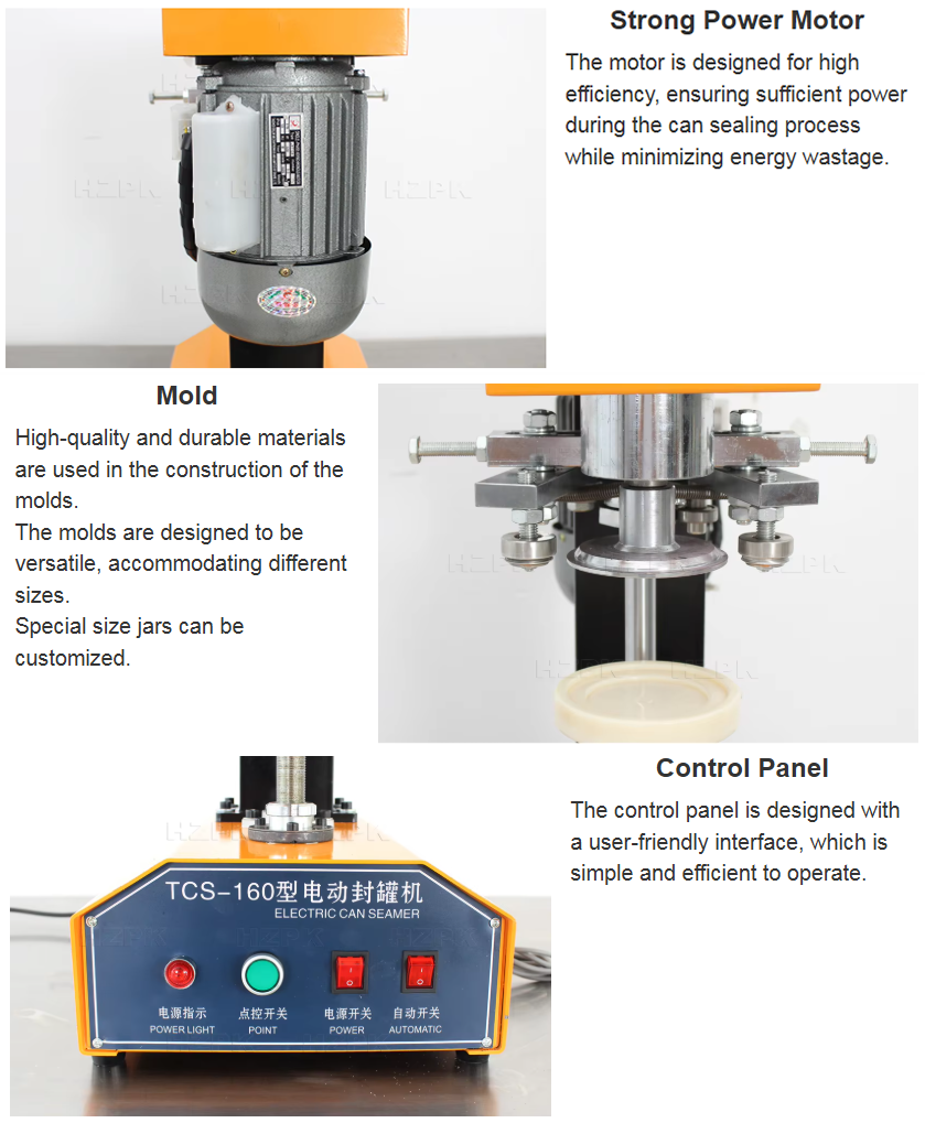 Semi automatic can sealing machine – Zhejiang Haizhou Packing Machine ...
